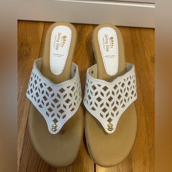 Spring Step | Shoes | Spring Step White Slides Size 885 Nwot | Poshmark